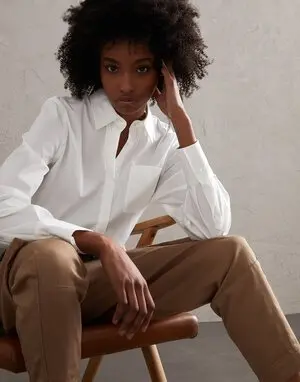 Brunello Cucinelli Beaded Tab Detail Shirt