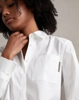 Brunello Cucinelli Beaded Tab Detail Shirt