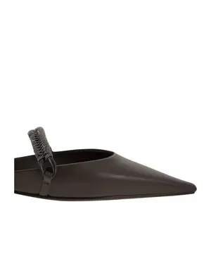 Brunello Cucinelli Embellished Strap Flat Shoes