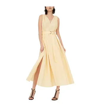 Brunello Cucinelli Sleeveless Belted Midi Dress