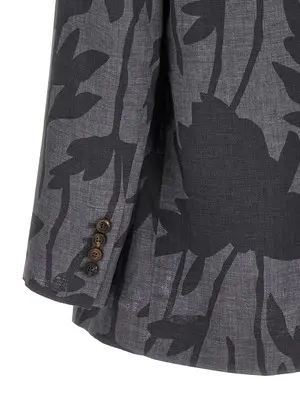Brunello Cucinelli Single-breasted Floral Print Blazer