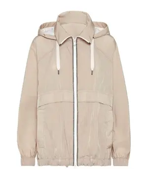 Brunello Cucinelli Lightweight Zipped Hooded Drawstring Jacket