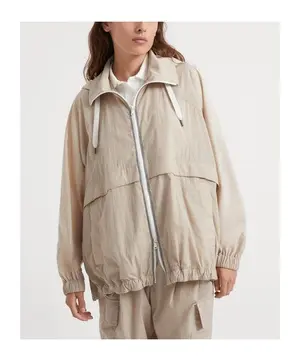 Brunello Cucinelli Lightweight Zipped Hooded Drawstring Jacket
