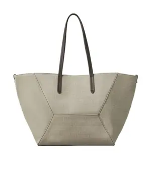 Brunello Cucinelli Open Top Tote Bag - Nude