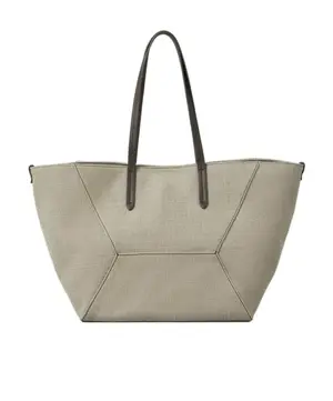 Brunello Cucinelli Open Top Tote Bag - Nude
