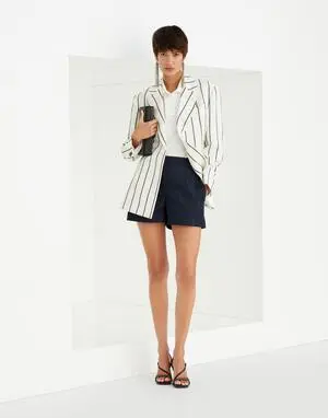 Brunello Cucinelli High-waist Denim Bermuda Shorts