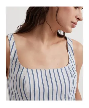Brunello Cucinelli Striped Cotton-blend Top