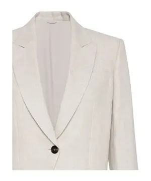 Brunello Cucinelli Single Breasted Cropped Blazer