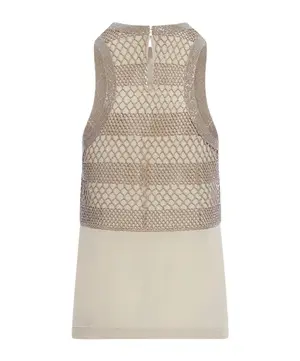 Brunello Cucinelli Embellished-neck Cut-out Top