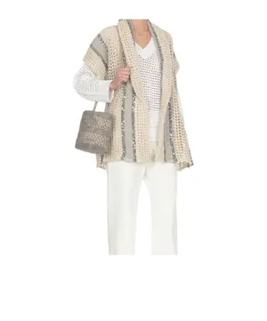 Brunello Cucinelli Woven Drawstring Bucket Bag