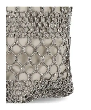 Brunello Cucinelli Woven Drawstring Bucket Bag