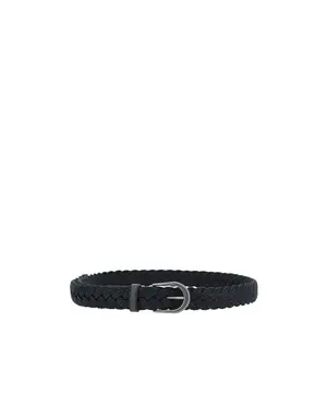 Brunello Cucinelli Woven Buckle Embellished Belt