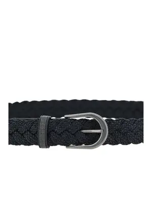 Brunello Cucinelli Woven Buckle Embellished Belt
