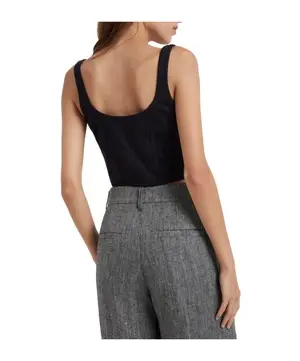Brunello Cucinelli Square Neck Cropped Top