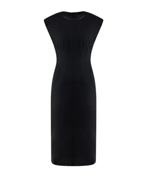 Brunello Cucinelli Round Collar Sleeveless Dress