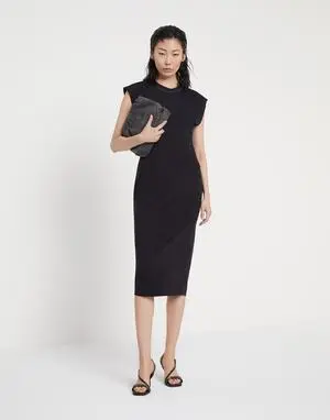 Brunello Cucinelli Round Collar Sleeveless Dress