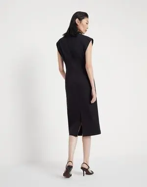 Brunello Cucinelli Round Collar Sleeveless Dress