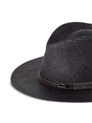 Brunello Cucinelli Flat Brim Fedora Hat