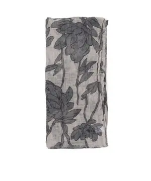 Brunello Cucinelli Floral-print Linen Scarf