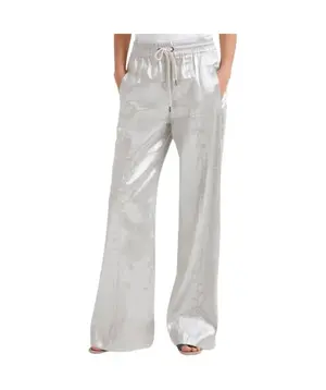 Brunello Cucinelli Metallic Wide-leg Trousers