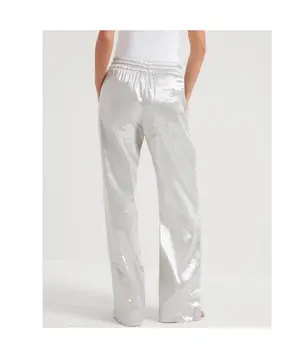 Brunello Cucinelli Metallic Wide-leg Trousers