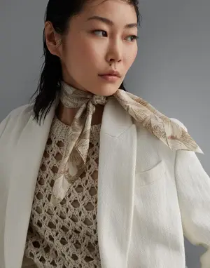 Brunello Cucinelli Floral-printed Square Scarf