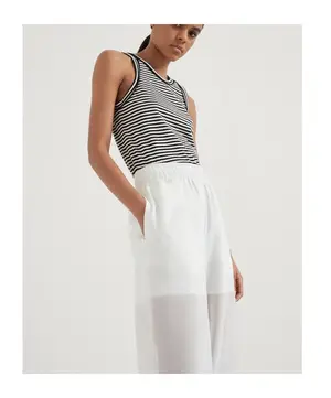 Brunello Cucinelli High-waist Wide-leg Trousers - White