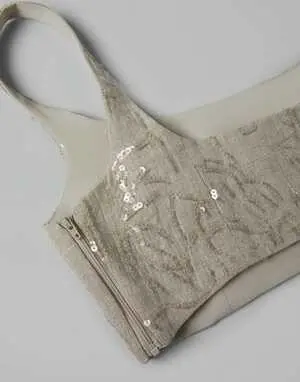 Brunello Cucinelli Sequin-embellished Linen Top