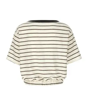 Brunello Cucinelli Monile V-neck Striped T-shirt