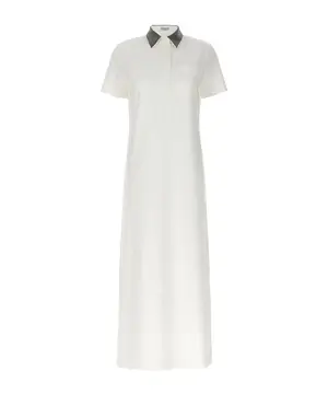 Brunello Cucinelli Monile Embellished Polo Dress