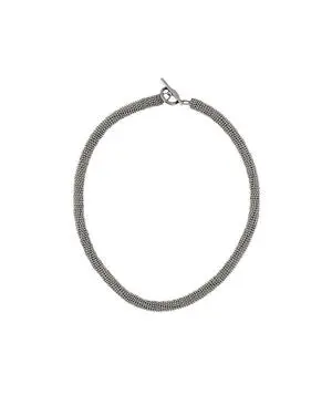 Brunello Cucinelli Monili Chain Bead Detailed Necklace - Gray