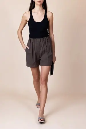 Brunello Cucinelli Pleat-detail Cotton Shorts