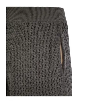 Brunello Cucinelli Net Knitted Straight Leg Trousers