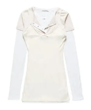 Acne Studios Layered-effect Bow-detail Mini Dress