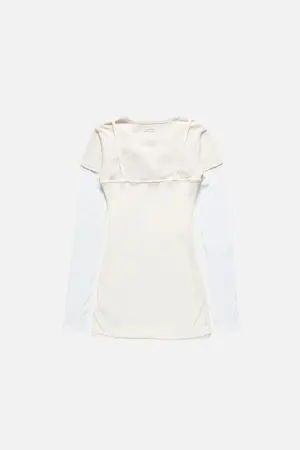 Acne Studios Layered-effect Bow-detail Mini Dress