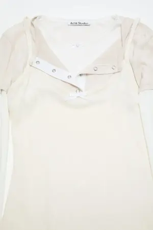 Acne Studios Layered-effect Bow-detail Mini Dress