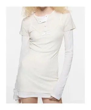 Acne Studios Layered-effect Bow-detail Mini Dress