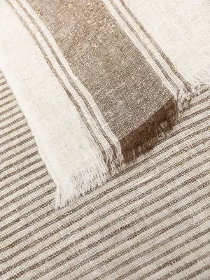 Brunello Cucinelli Striped Knit Scarf