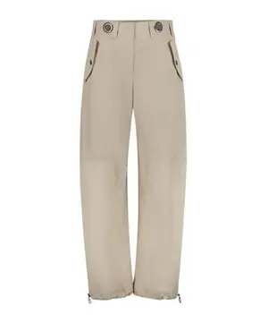 Brunello Cucinelli Wide Leg Drawstring Hem Casual Pants