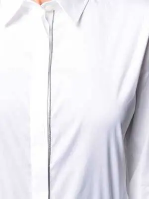 Brunello Cucinelli Monili Embellished Long-sleeved Shirt