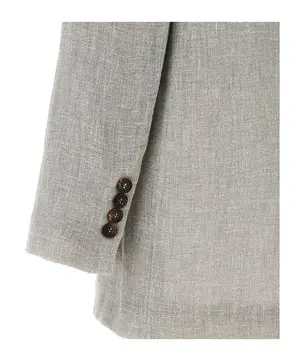 Brunello Cucinelli Single-breasted Blazer With Notched Lapel And Vented Back