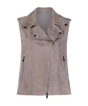 Brunello Cucinelli Sleeveless Leather Jacket