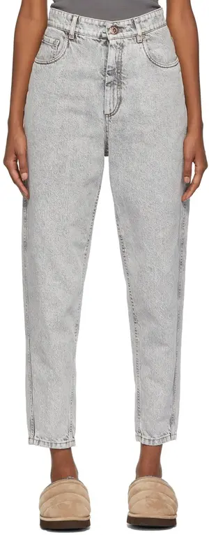 Brunello Cucinelli Faded Boyfriend Jeans