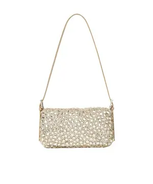 Fendi Baguette 26424 Bag Embroidered With Cabochon Crystals