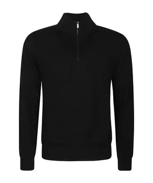 Michael Kors Zip Detailed Turtleneck Jumper - Black