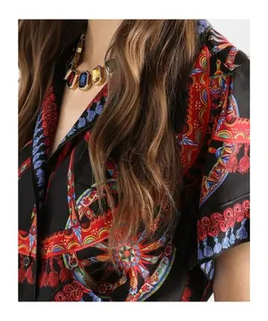 Dolce & Gabbana Printed Belted Shirt