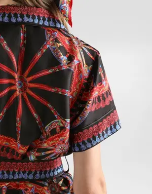 Dolce & Gabbana Printed Belted Shirt