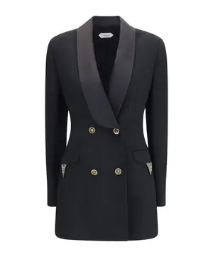 Versace Satin Shawl Double-breasted Blazer