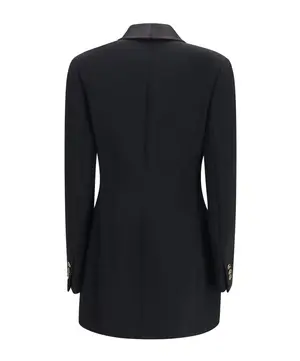 Versace Satin Shawl Double-breasted Blazer