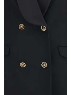 Versace Satin Shawl Double-breasted Blazer